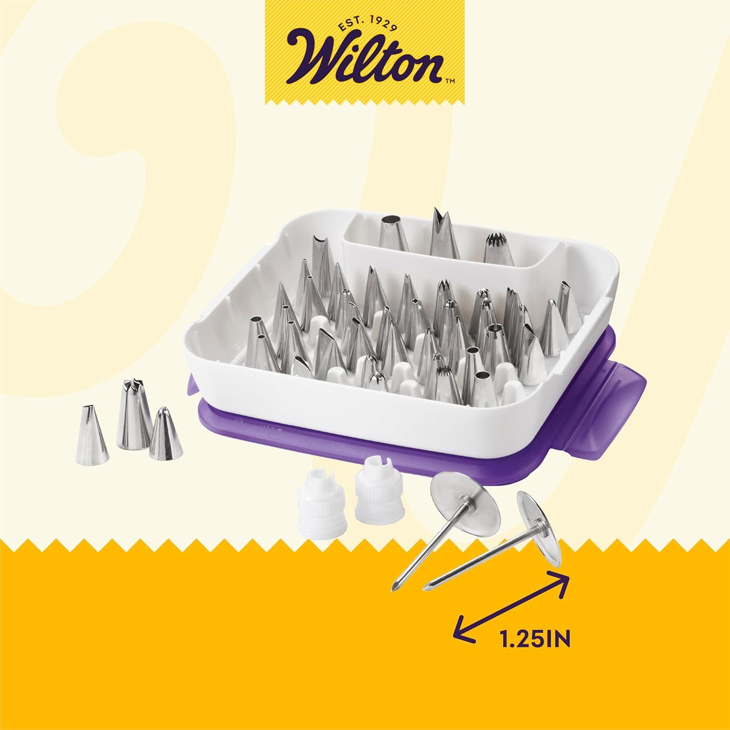 Wilton Master Cake Decorating Piping Tips Variety Set, Stainless Steel ...