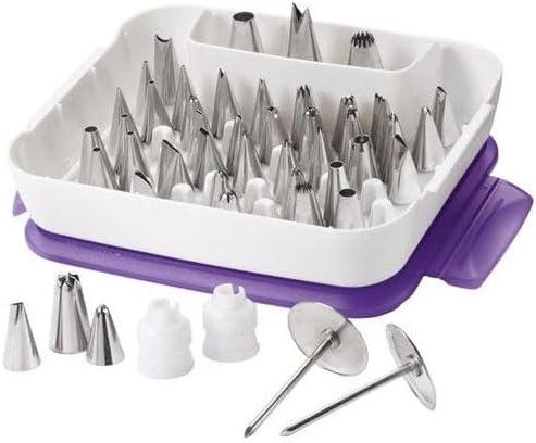 Wilton Master Cake Decorating Piping Tips Variety Set, Stainless Steel ...