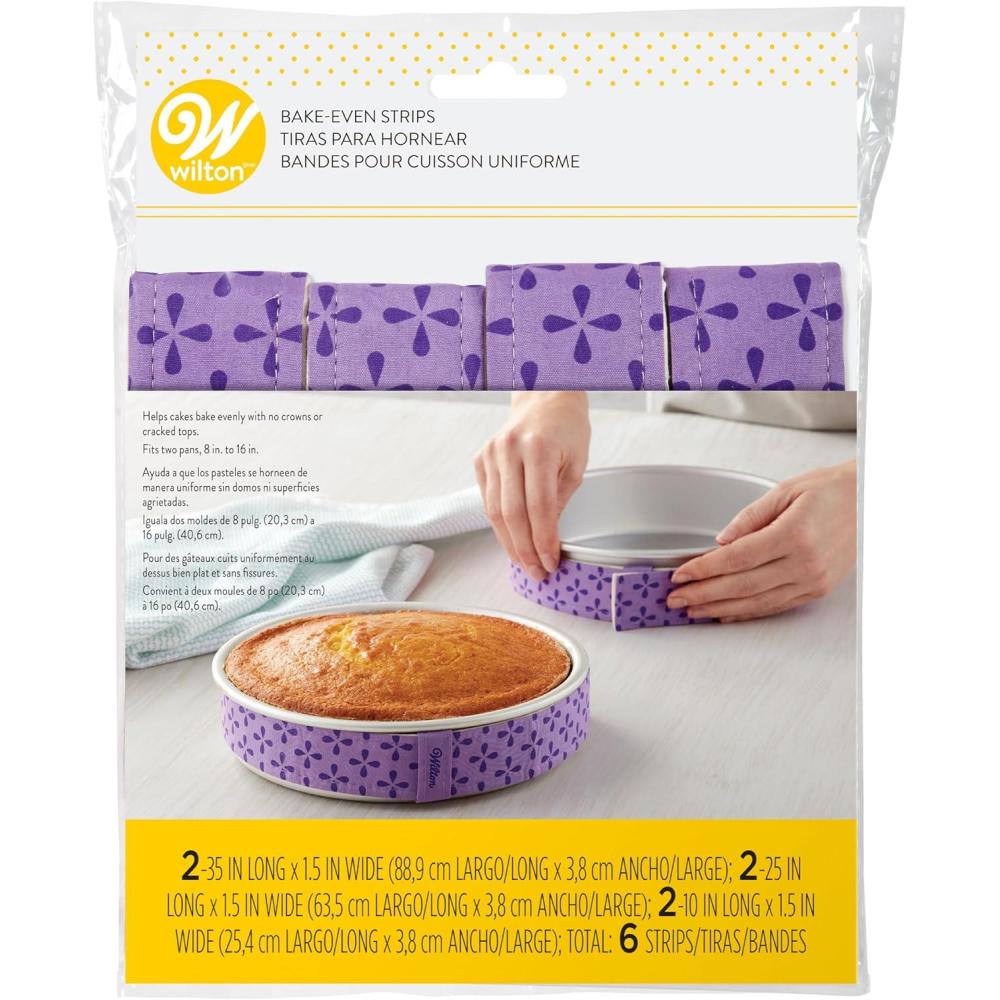 Wilton Bake Even Cake Strips, Prevents Domed Tops & Cracked Edges for ...